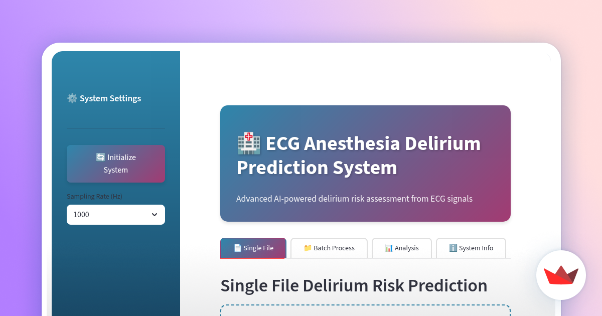 ECG Anesthesia Delirium Prediction System