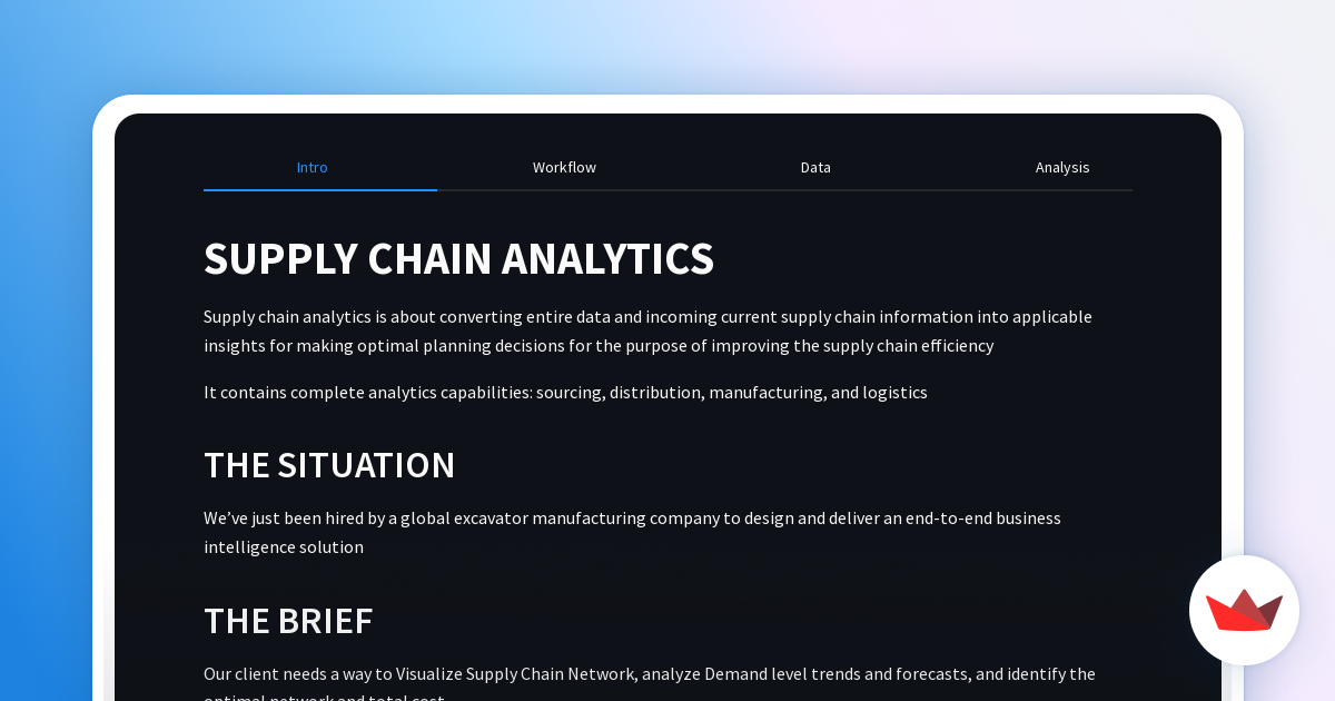 Supply Chain Analytics