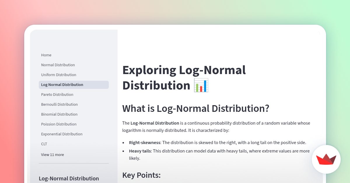 Log Normal Distribution