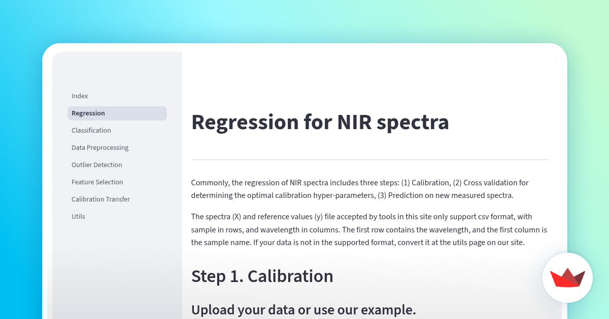 NIR Online-Regression