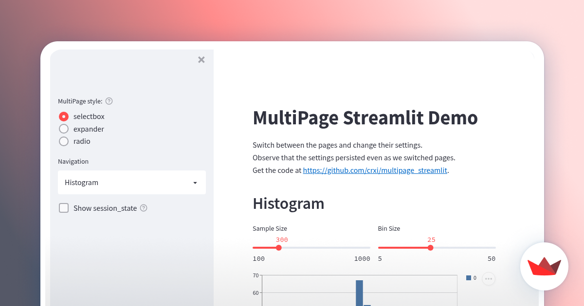 app · Streamlit app · Streamlit