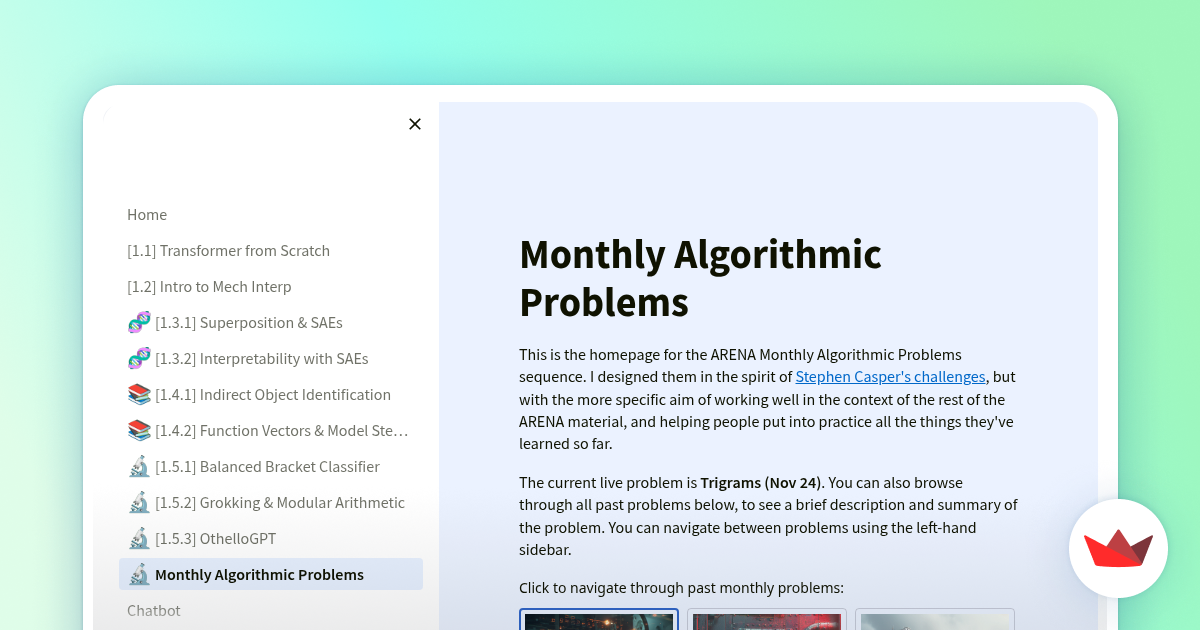 Monthly Algorithmic Problems