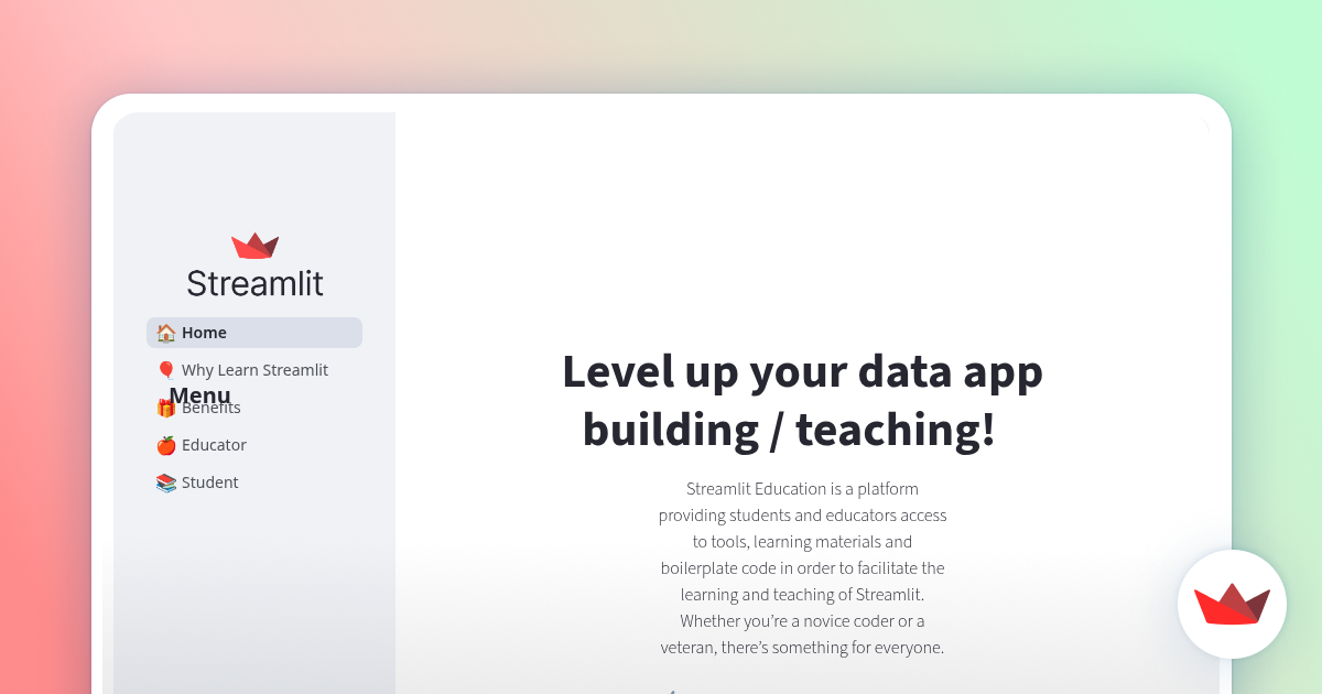 Welcome to Streamlit Education