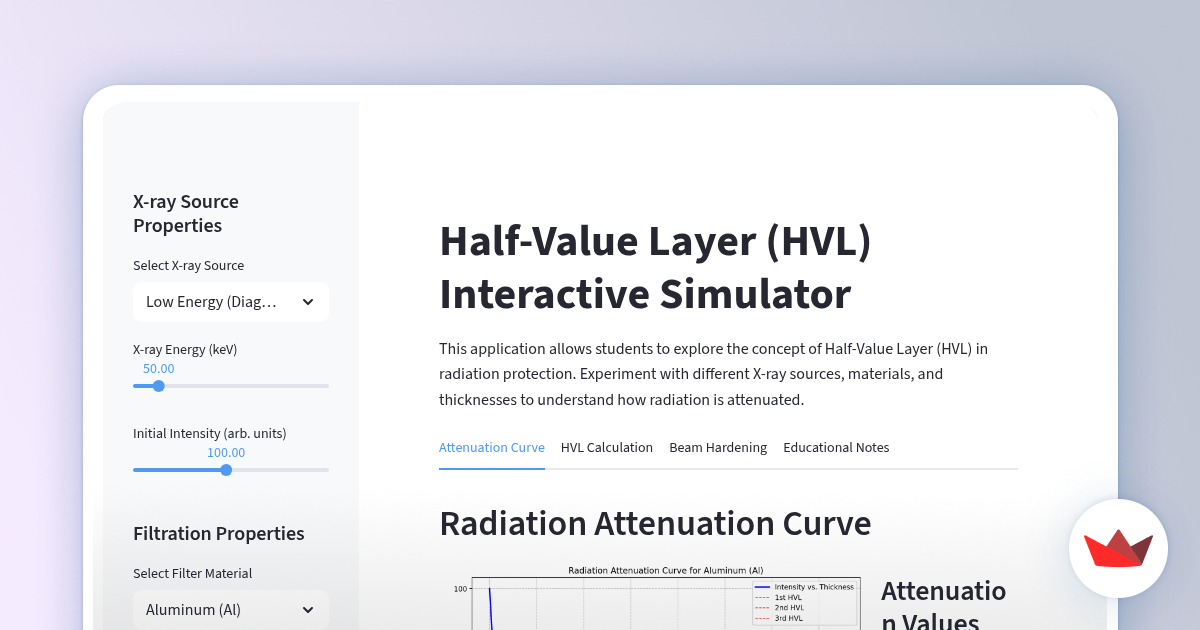 Half-Value Layer Simulator