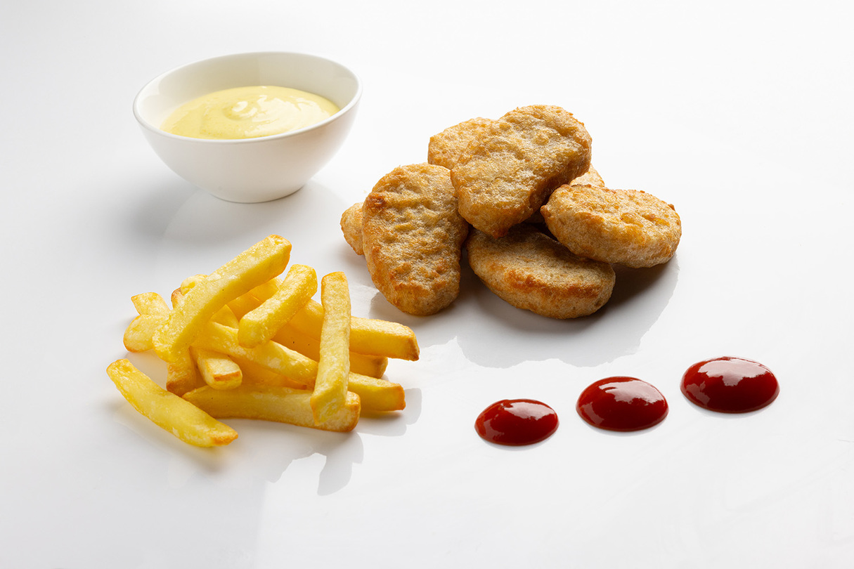 Receta texturizada de nuggets con patatas y ketchup - Nivel 4 IDDSI ...