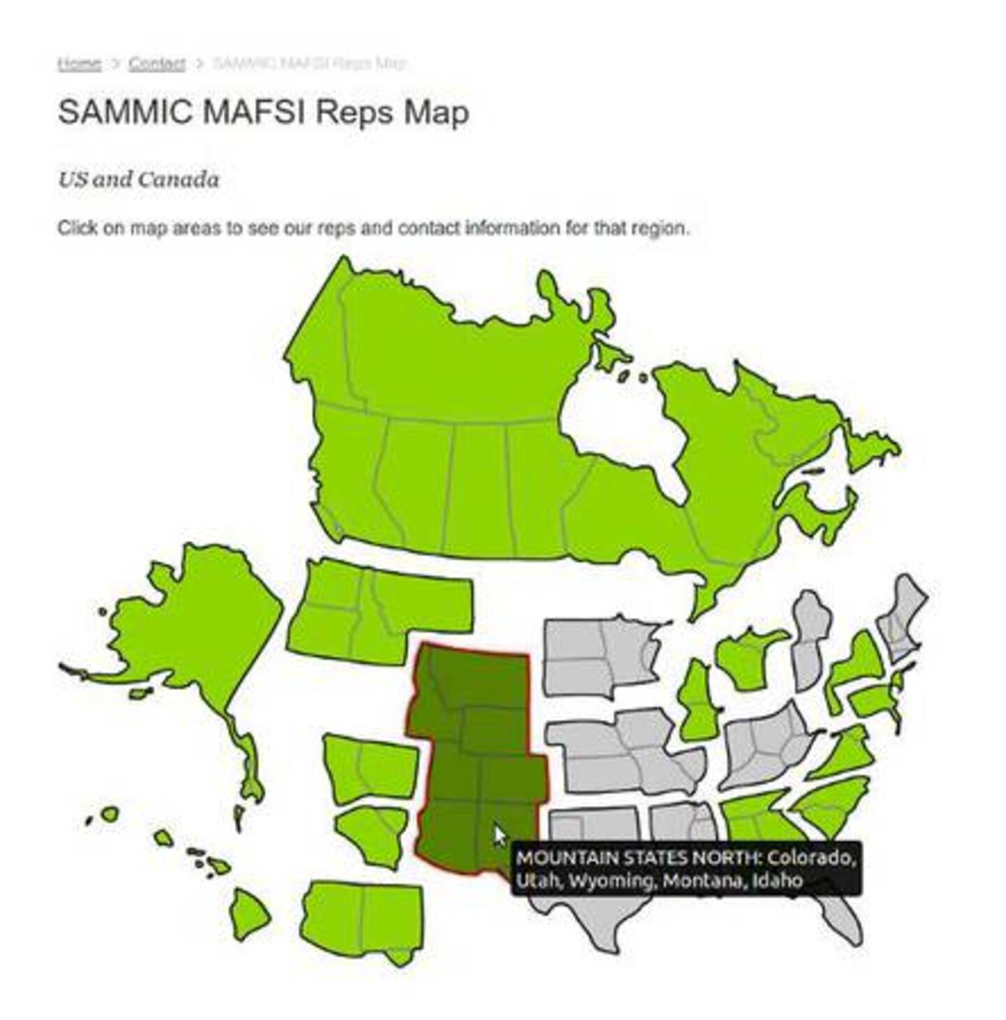 New Reps Map for the US and Canada! | News | Sammic US