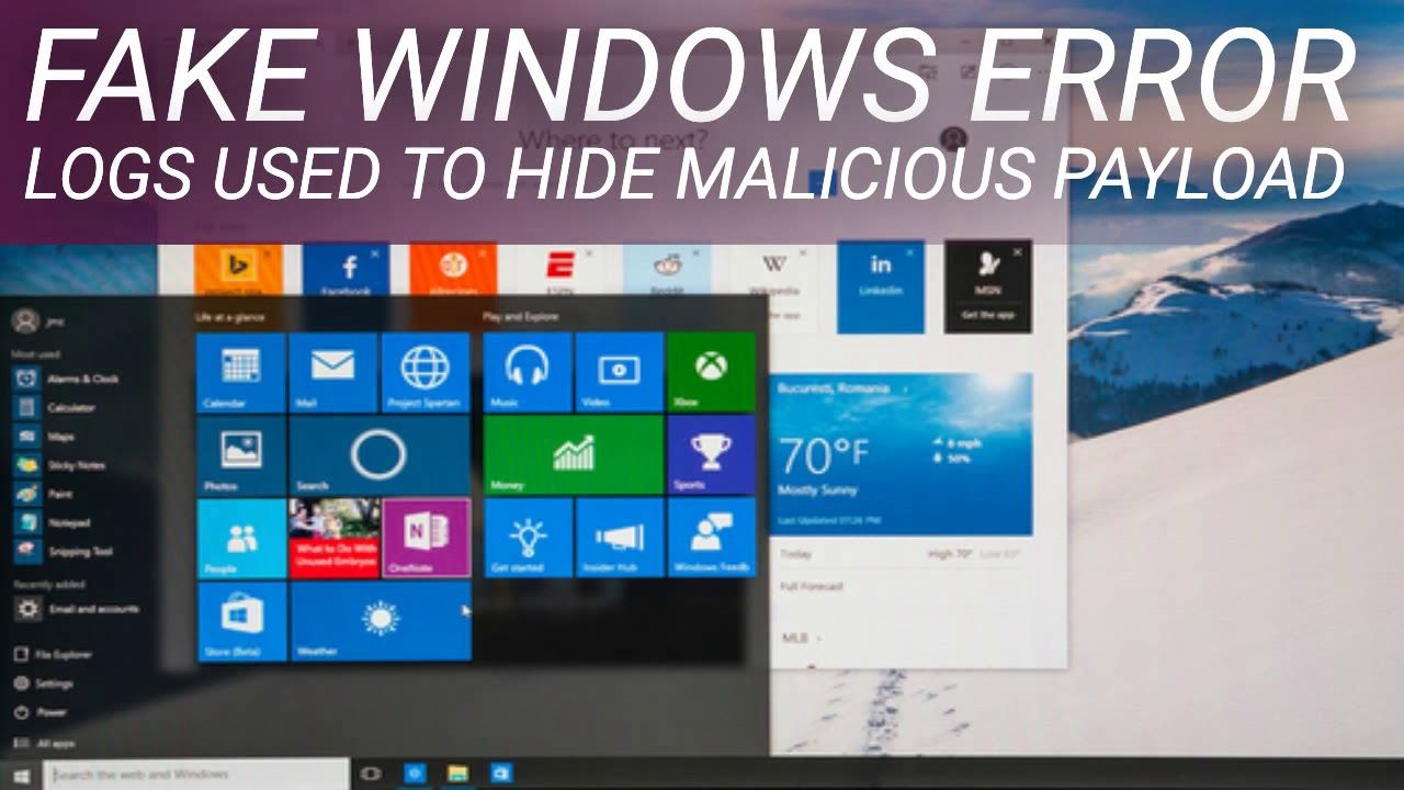 Fake Windows Error logs