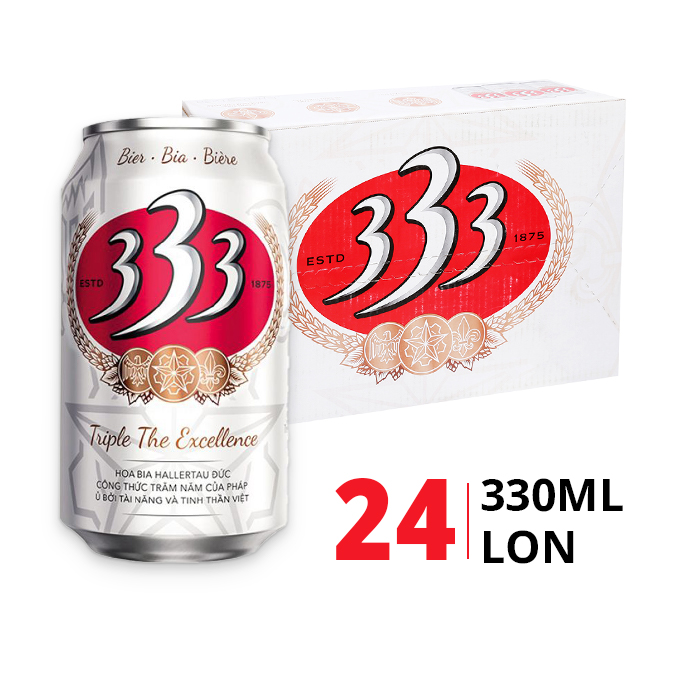 Thùng bia 5.3% 333 330ml (24 lon) - Chuỗi siêu thị thực phẩm tươi ngon ...