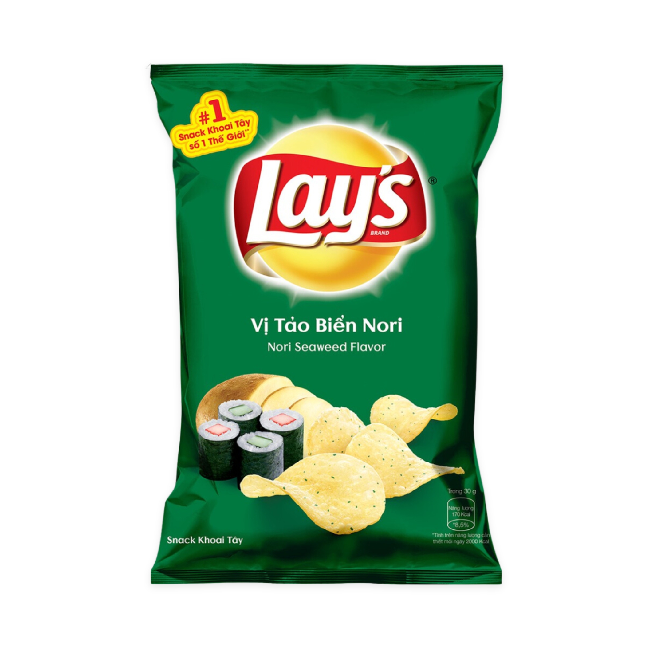 Snack khoai tây tảo biển nori Lay's túi 54g (1 Túi)