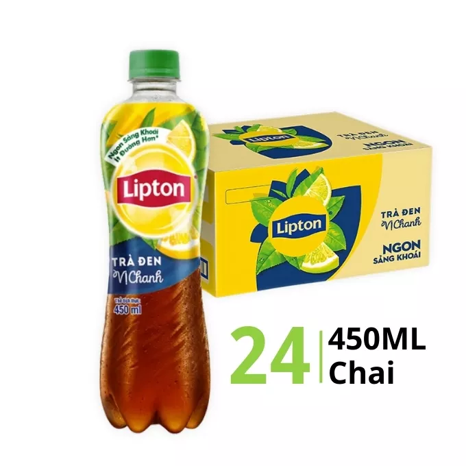Thùng 24 chai trà đen Lipton vị chanh 450ml - Chuỗi siêu thị thực phẩm ...