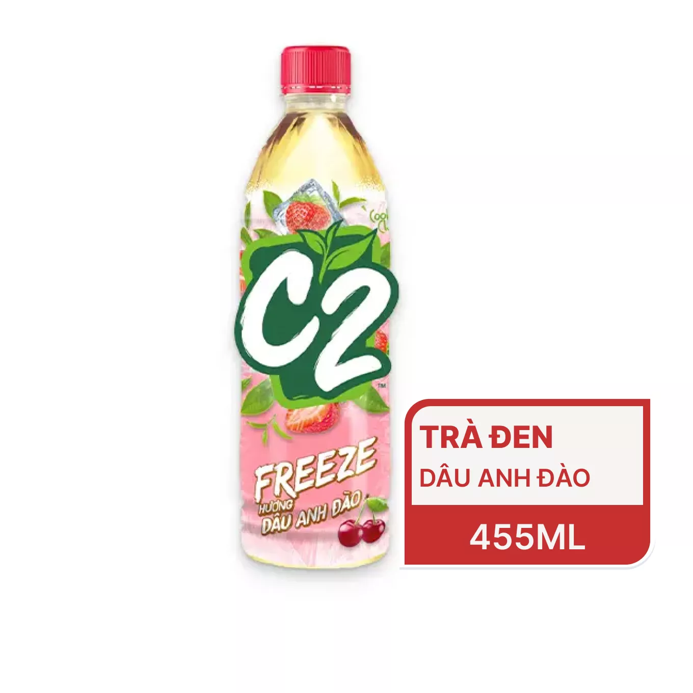 Trà đen hương dâu anh đào Freeze C2 455ml (1 chai) - Chuỗi siêu thị ...