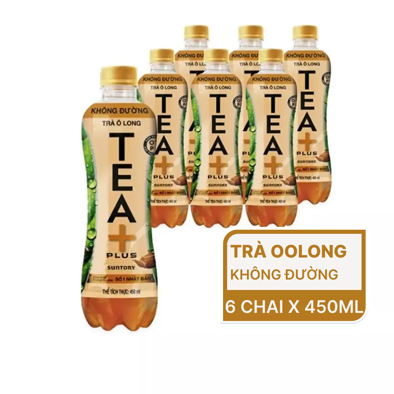 Lốc 6 chai trà oolong Oolong Tea+ không đường 450ml - Chuỗi siêu thị ...