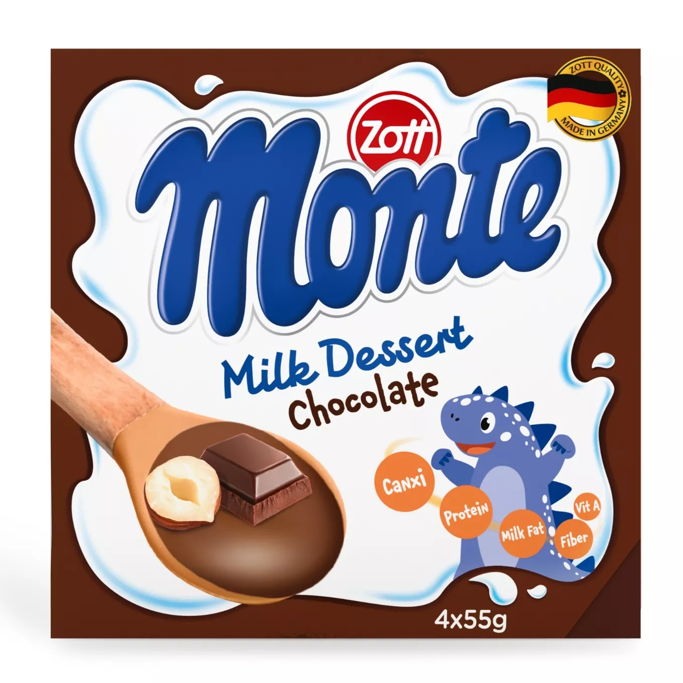 Váng sữa chocolate Monte vỉ 4 hộp x 55g (1 Vỉ) - Chuỗi siêu thị thực ...