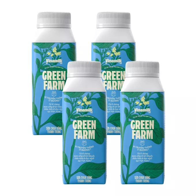 Combo sữa chua uống Green Farm Vinamilk hộp 200ml (4 Hộp) - Chuỗi siêu ...