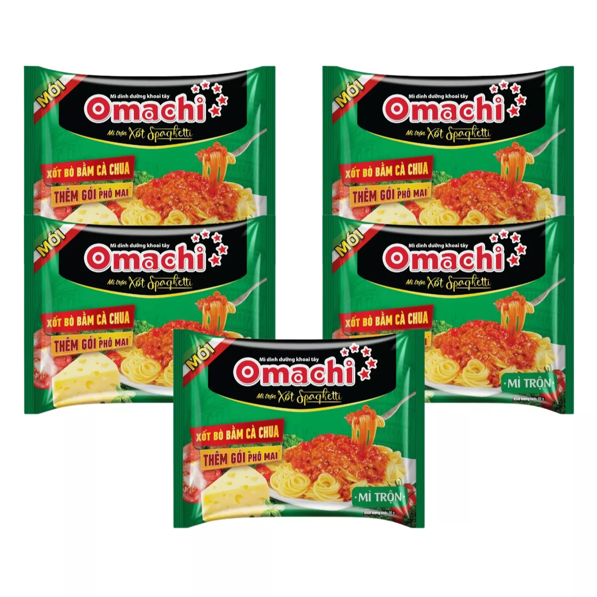 Combo 5 gói mì dinh dưỡng khoai tây trộn xốt spaghetti Omachi gói 90g ...