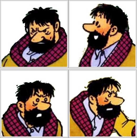 Los rostros del Capitán Haddock