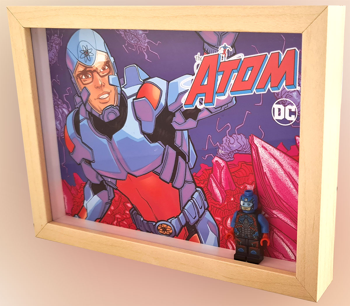 Cuadro minifigura The Atom (Átomo) - DC Comics - Sigue al Conejo Blanco