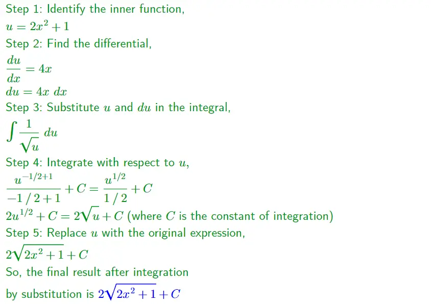 Integration by Substitution Methods & Formula Explained
