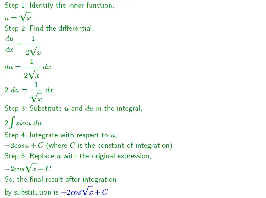 Integration by Substitution Methods & Formula Explained