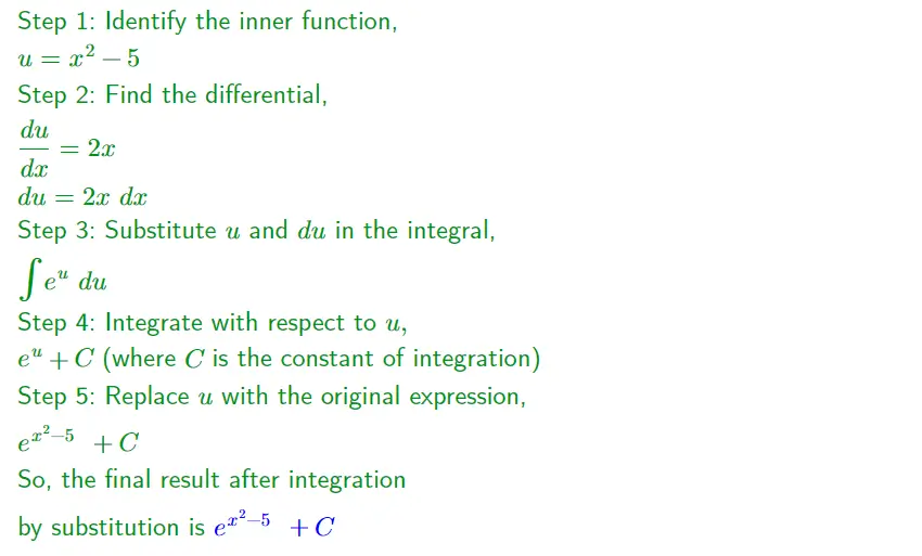 Integration by Substitution Methods & Formula Explained