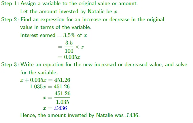 Reverse Percentages Formula: GCSE Examples & Calculations