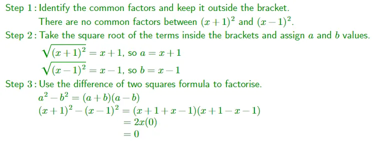 Difference of Two Squares GCSE Maths | Derivation, Examples
