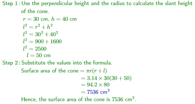 Surface Area of a Cone Formula | Explanation, Best Examples