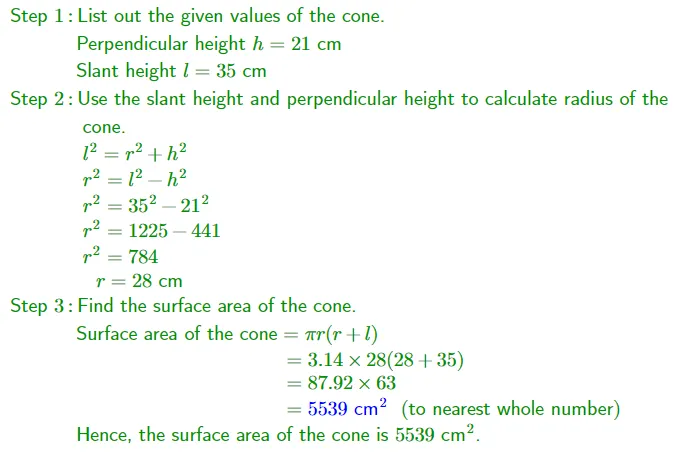 Surface Area of a Cone Formula | Explanation, Best Examples