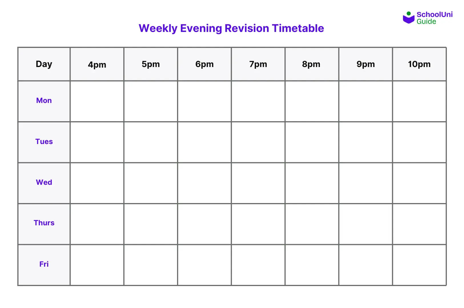 2025 Top 10 FREE Revision Timetable Templates Download Now