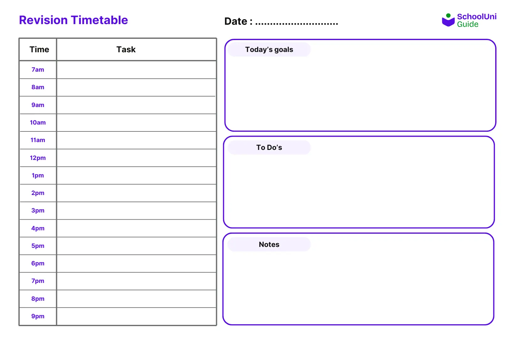 2025 Top 10 FREE Revision Timetable Templates Download Now
