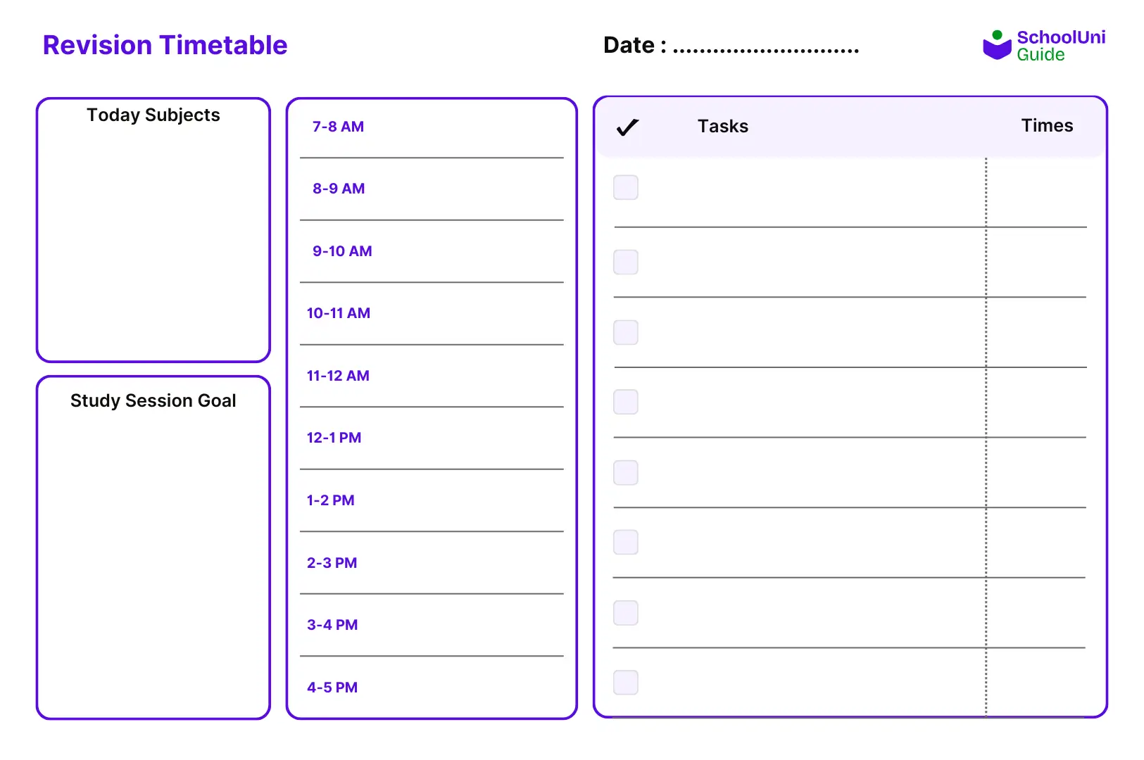 2025 Top 10 FREE Revision Timetable Templates Download Now