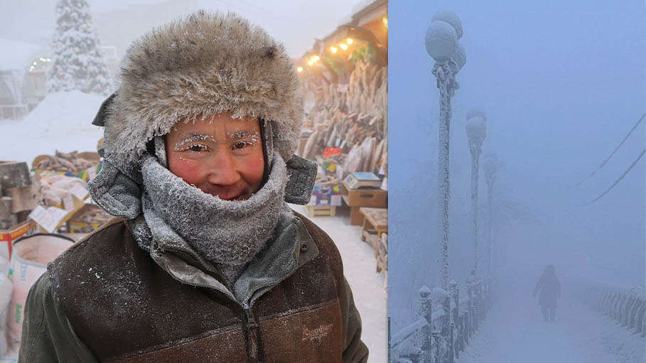 Russia City Residents Battle -50 Degrees Temperatures