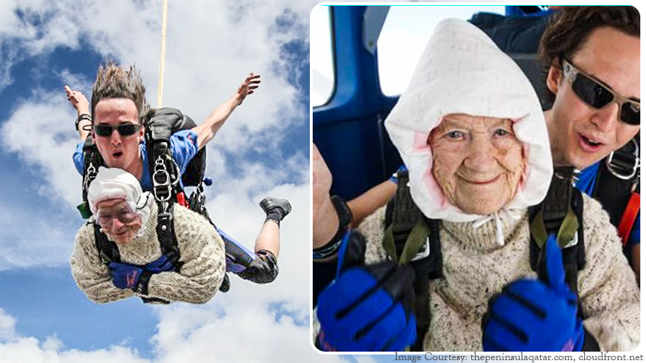 102 Year Old Granny Becomes Worlds Oldest Skydiver