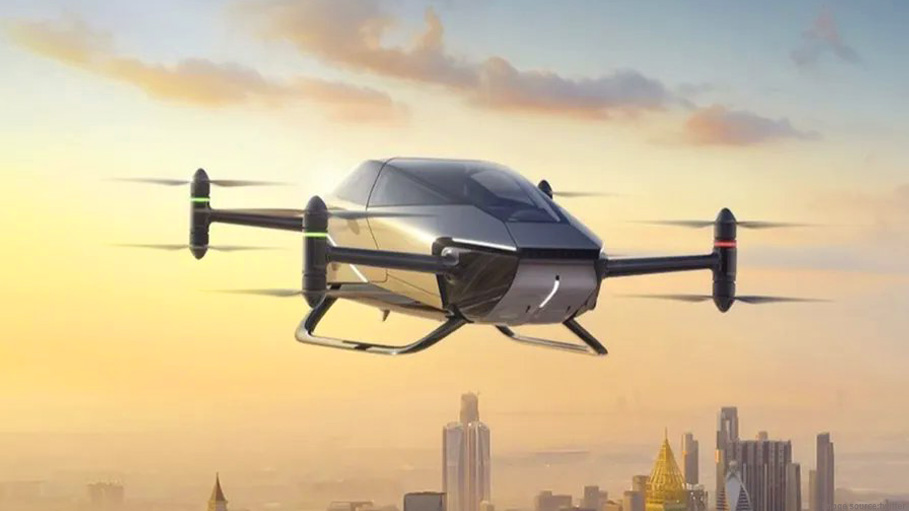 Chinese "Flying Car" Makes First Public Flight: Dubai