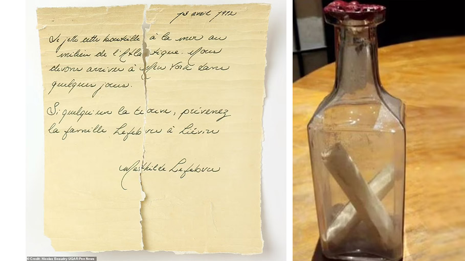 Message Believed to Have Been Thrown by Titanic Passenger Hours Before ...