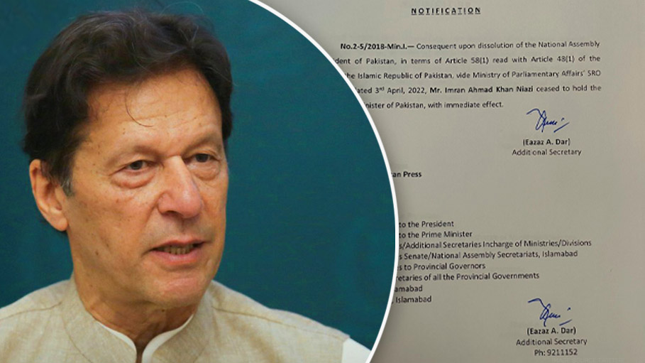 Imran Khan Denotified as Pakistan PM after Parliament Dissolved Imran Khan Denotified as Pakistan PM after Parliament Dissolved