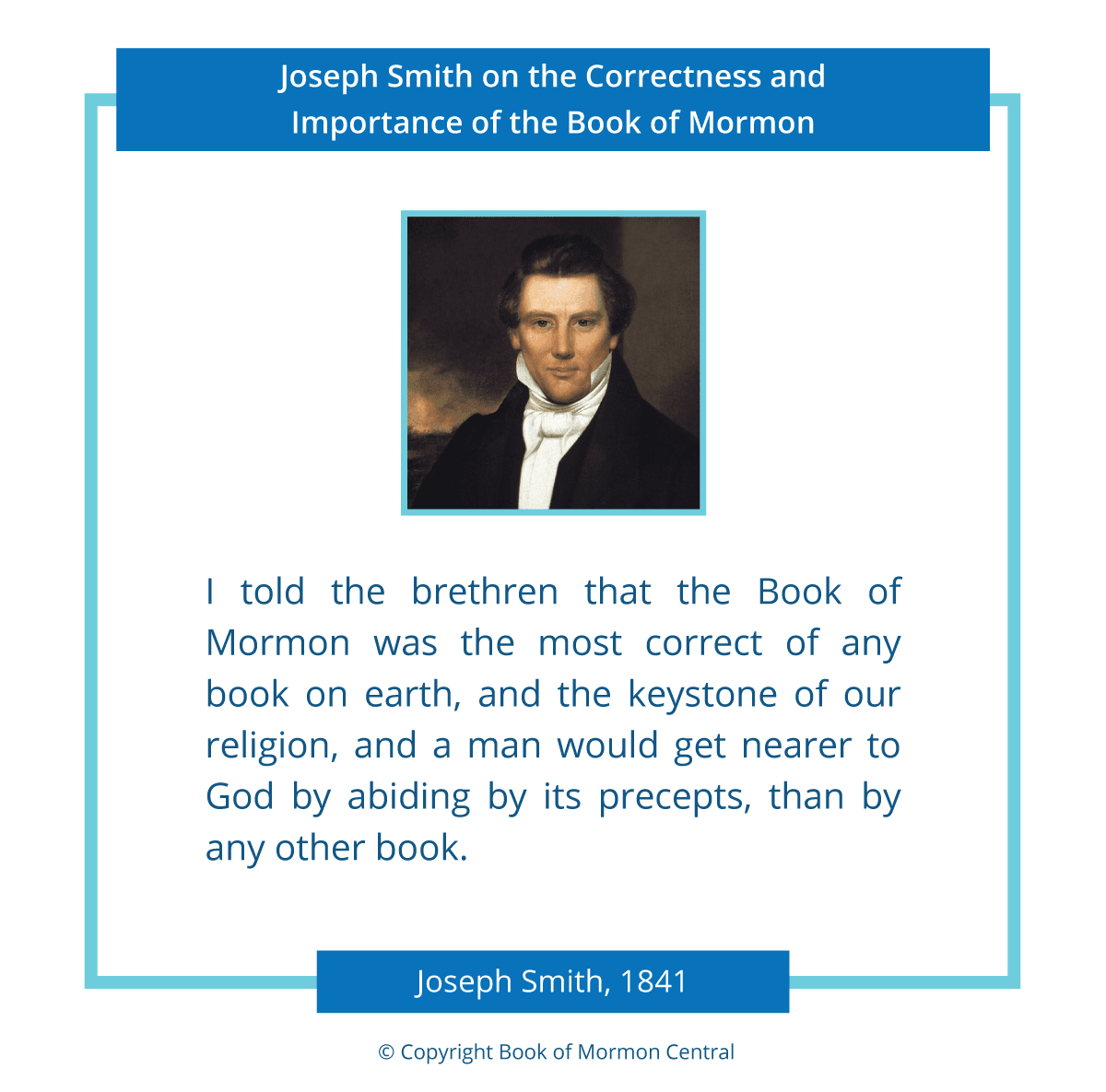 Lesson 1-1: Joseph Smith on the Correctness and Importance o