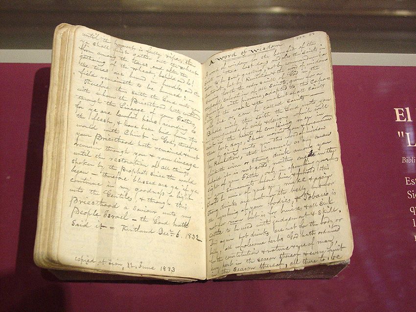 Earliest Extant Text of the Word of Wisdom | ScriptureCentra