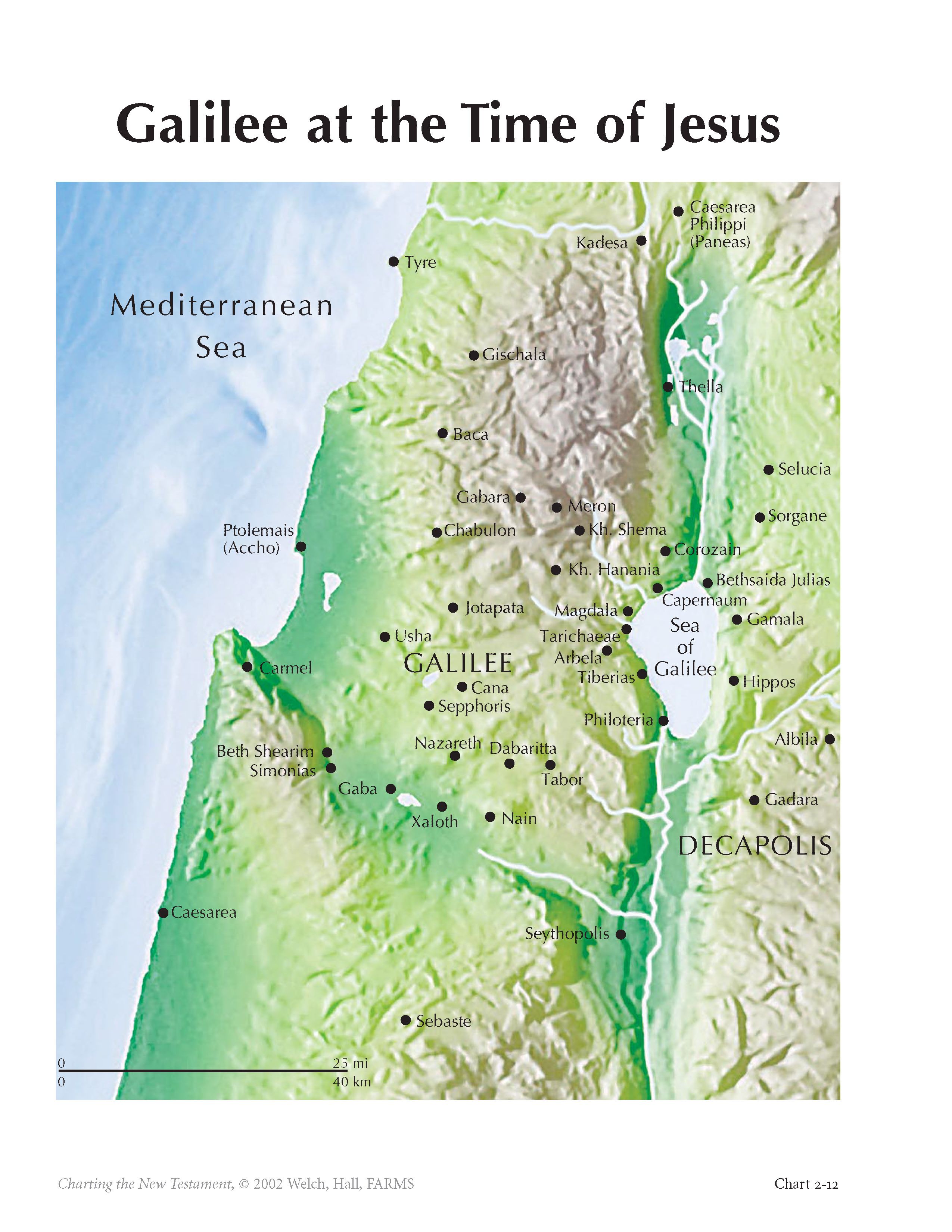 New Testament Map Of Galilee
