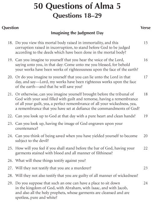 50 Questions of Alma 5: Questions 18–29 | ScriptureCentral