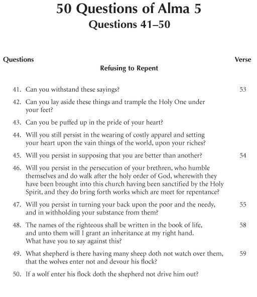 50 Questions of Alma 5: Questions 41–50 | ScriptureCentral