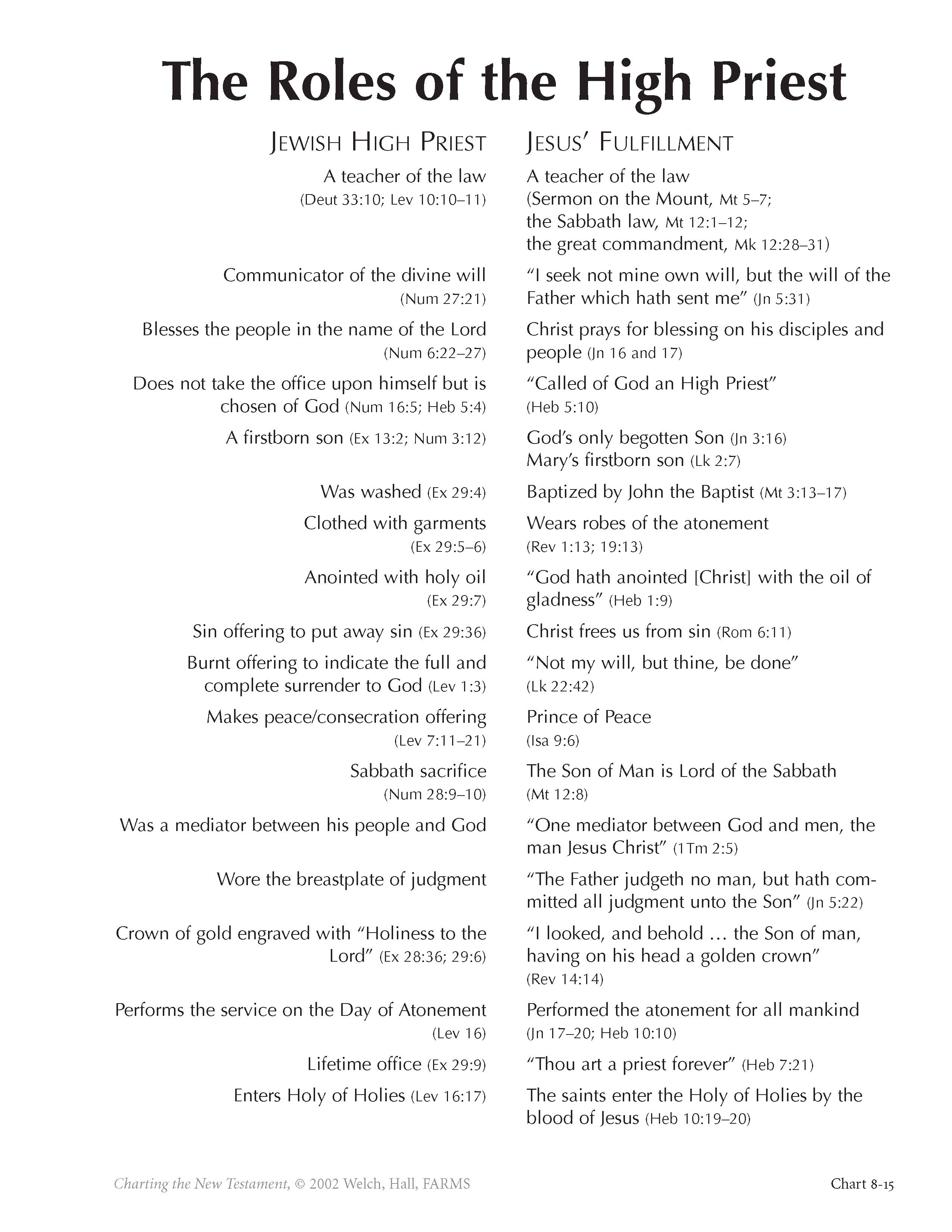 The Roles of the High Priest | ScriptureCentral