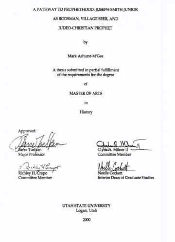 A Pathway to Prophethood: Joseph Smith Junior as Rodsman, Vi