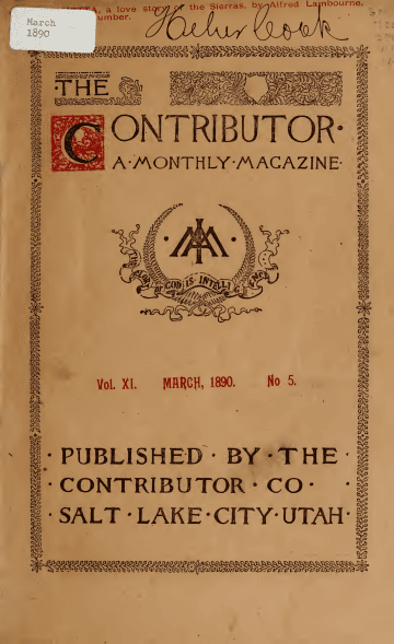 The Contributor 11, no. 5 (March 1890) | ScriptureCentral
