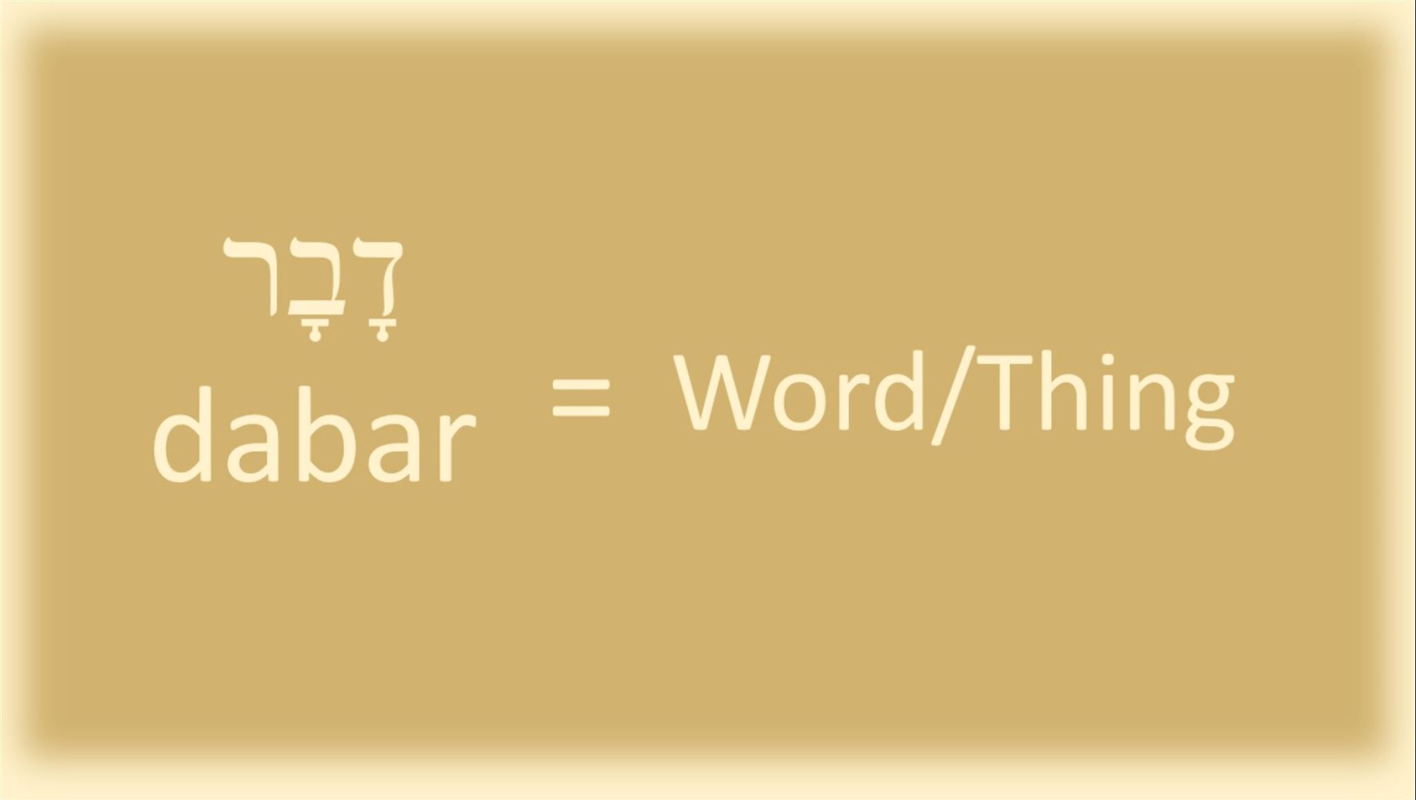 Words and Things | ScriptureCentral