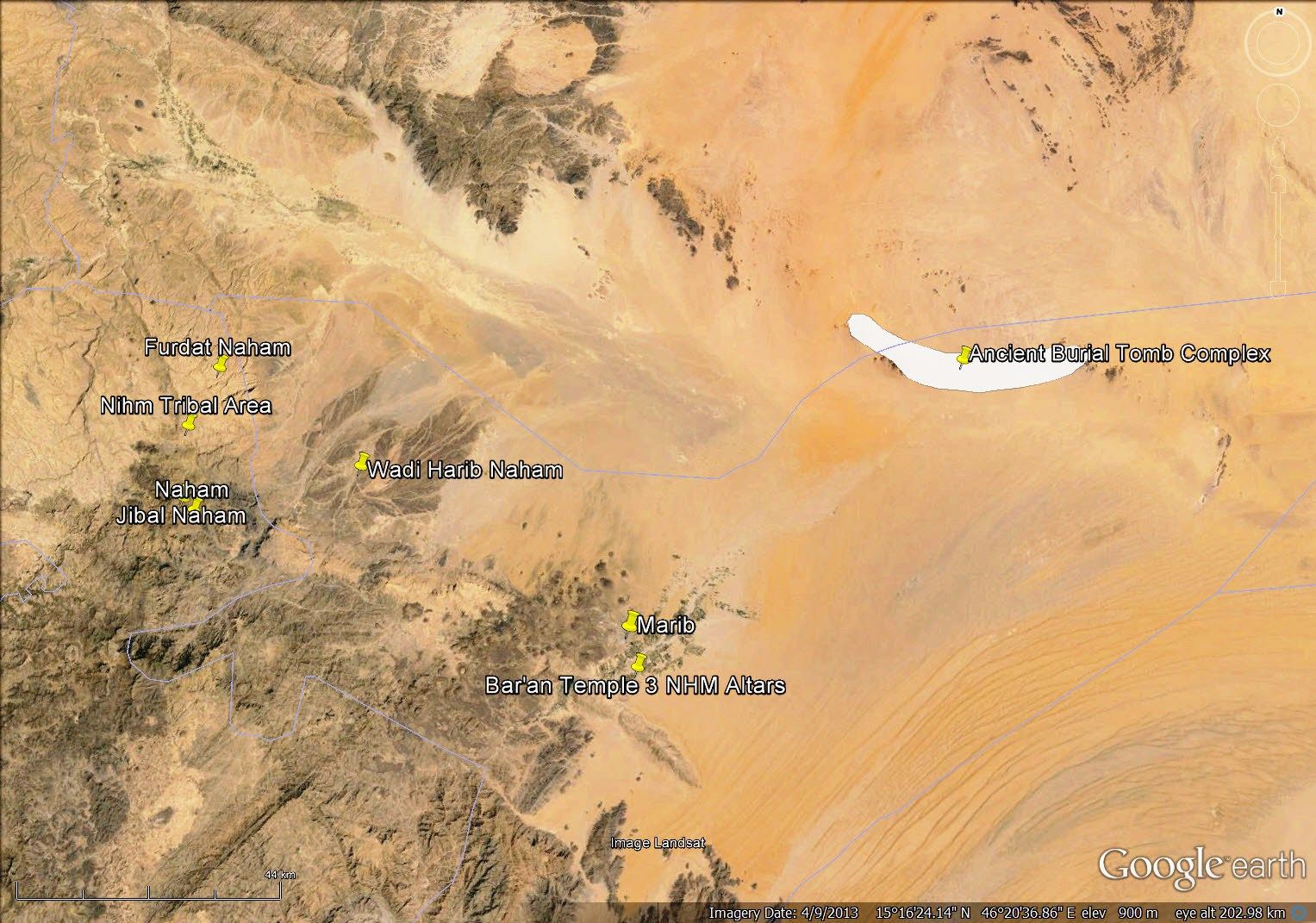 Nahom Region with Multiple NHM Attestations (Sana’a, Ma’rib,