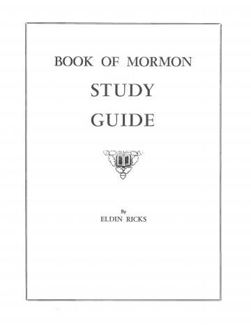 Book of Mormon Study Guide | ScriptureCentral
