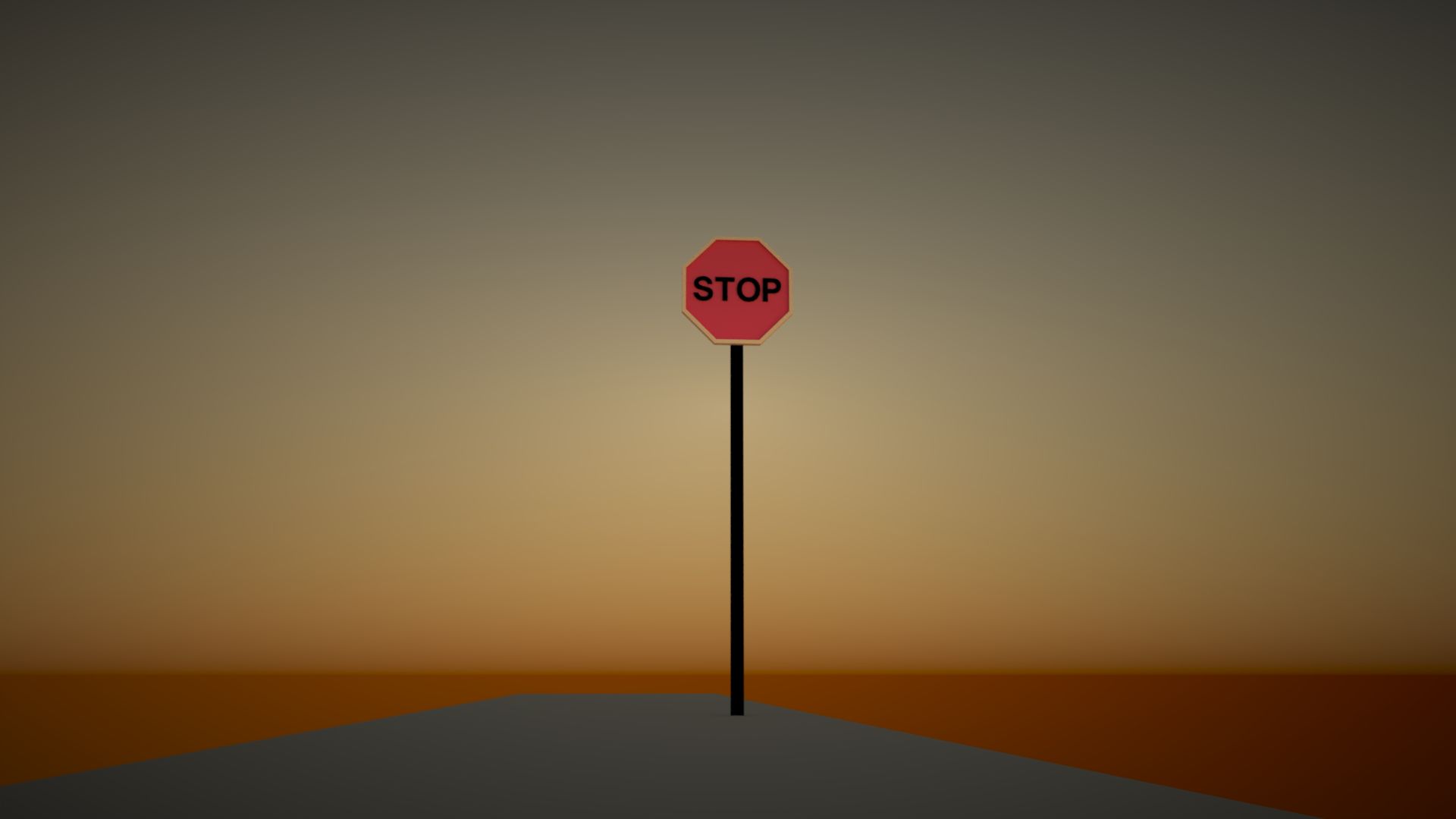 STOP sign (Low poly series)