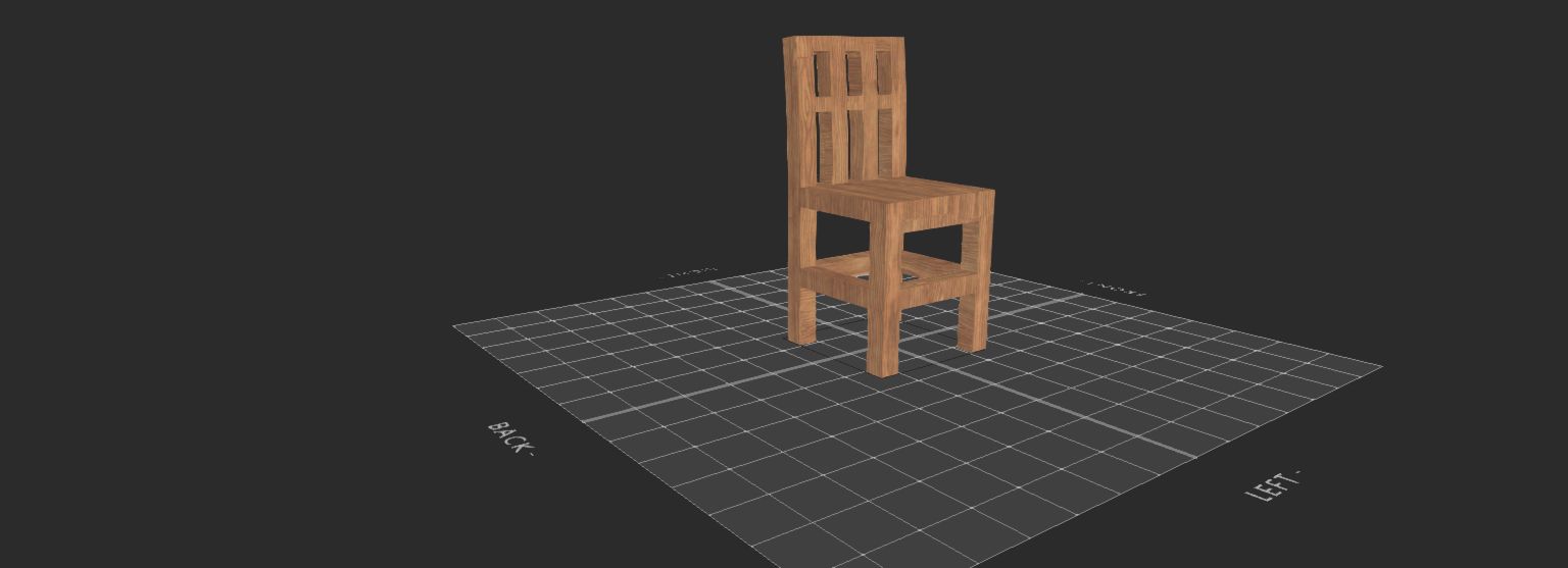 Simple wooden chair design