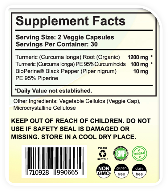 Seven Nutrition - Turmeric 1 Bottle